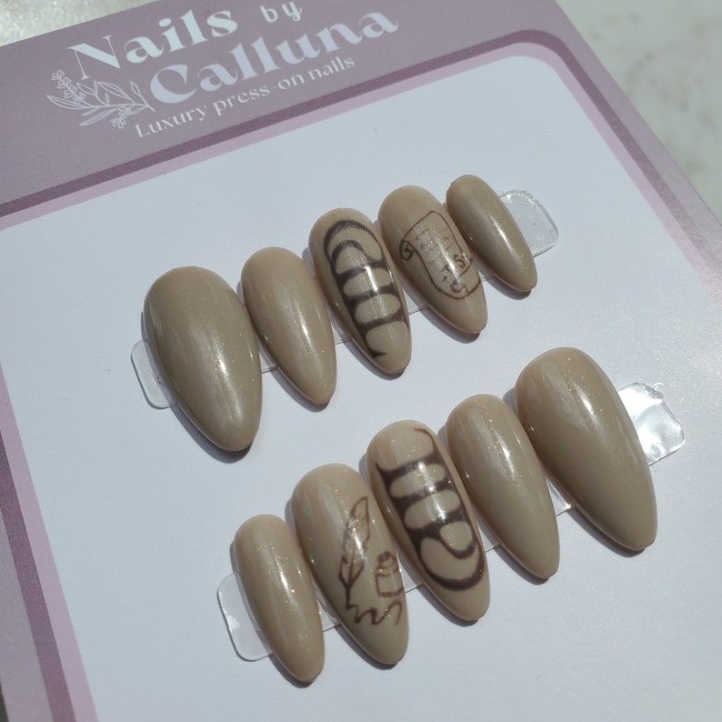 Taylor Swift Press-on Nails TTPD Tortured Poets Department Swiftie Gel ...