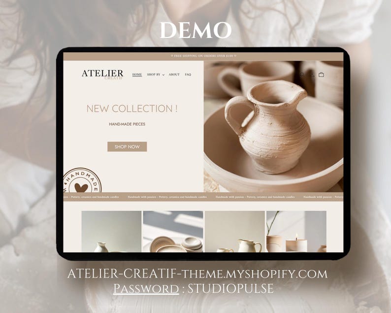 Shopify Artisan Template - Minimalist Theme for Handmade Products ...