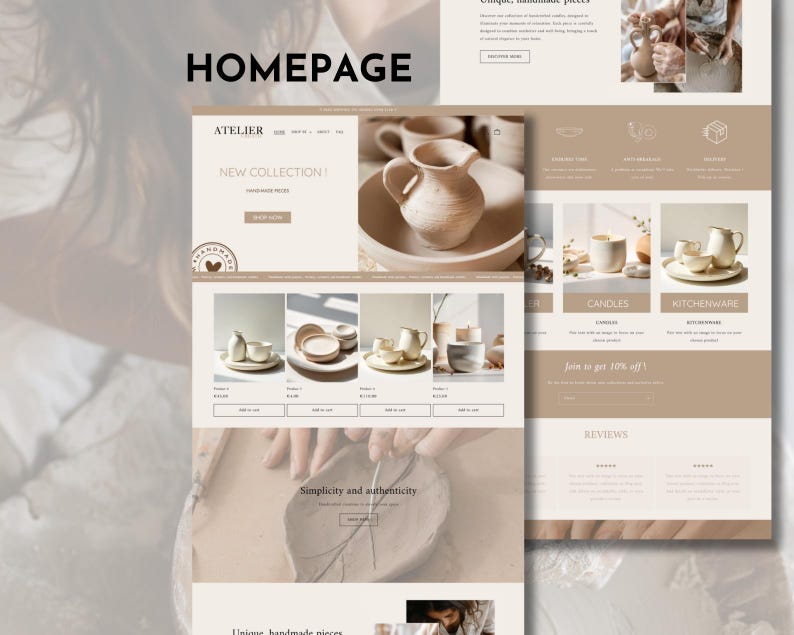 Shopify Artisan Template - Minimalist Theme for Handmade Products ...