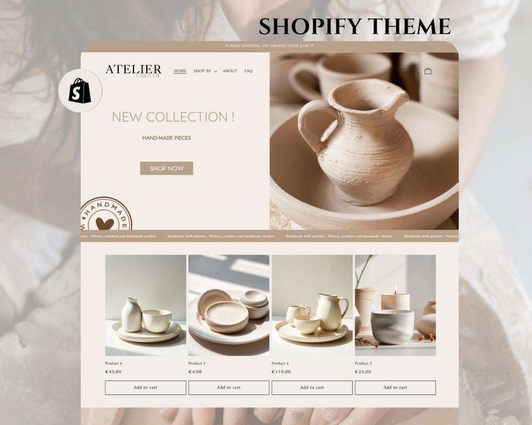 Shopify Artisan Template - Minimalist Theme for Handmade Products ...