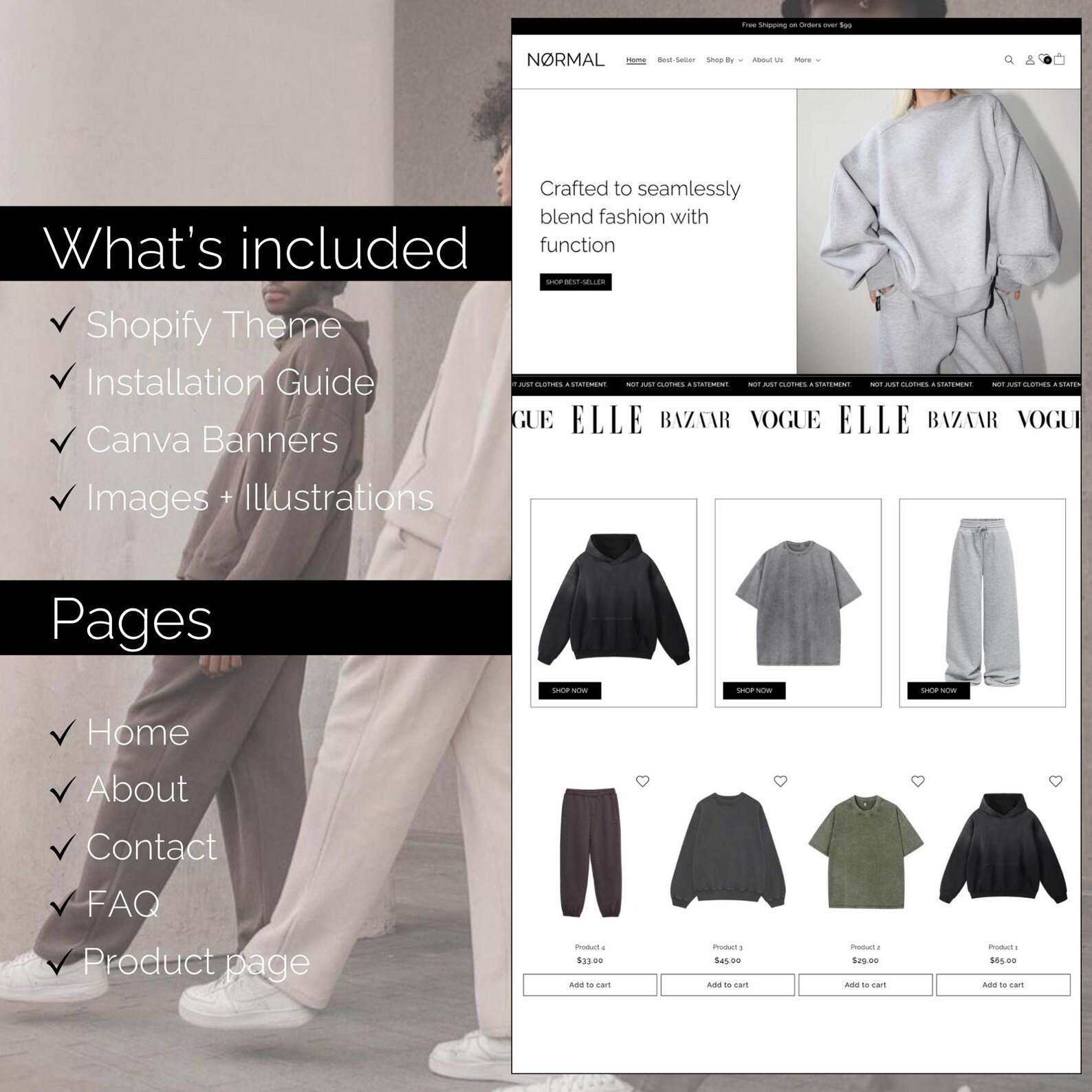 Shopify Theme for Clothing, Template for Streetwear Fashion, Shopify ...