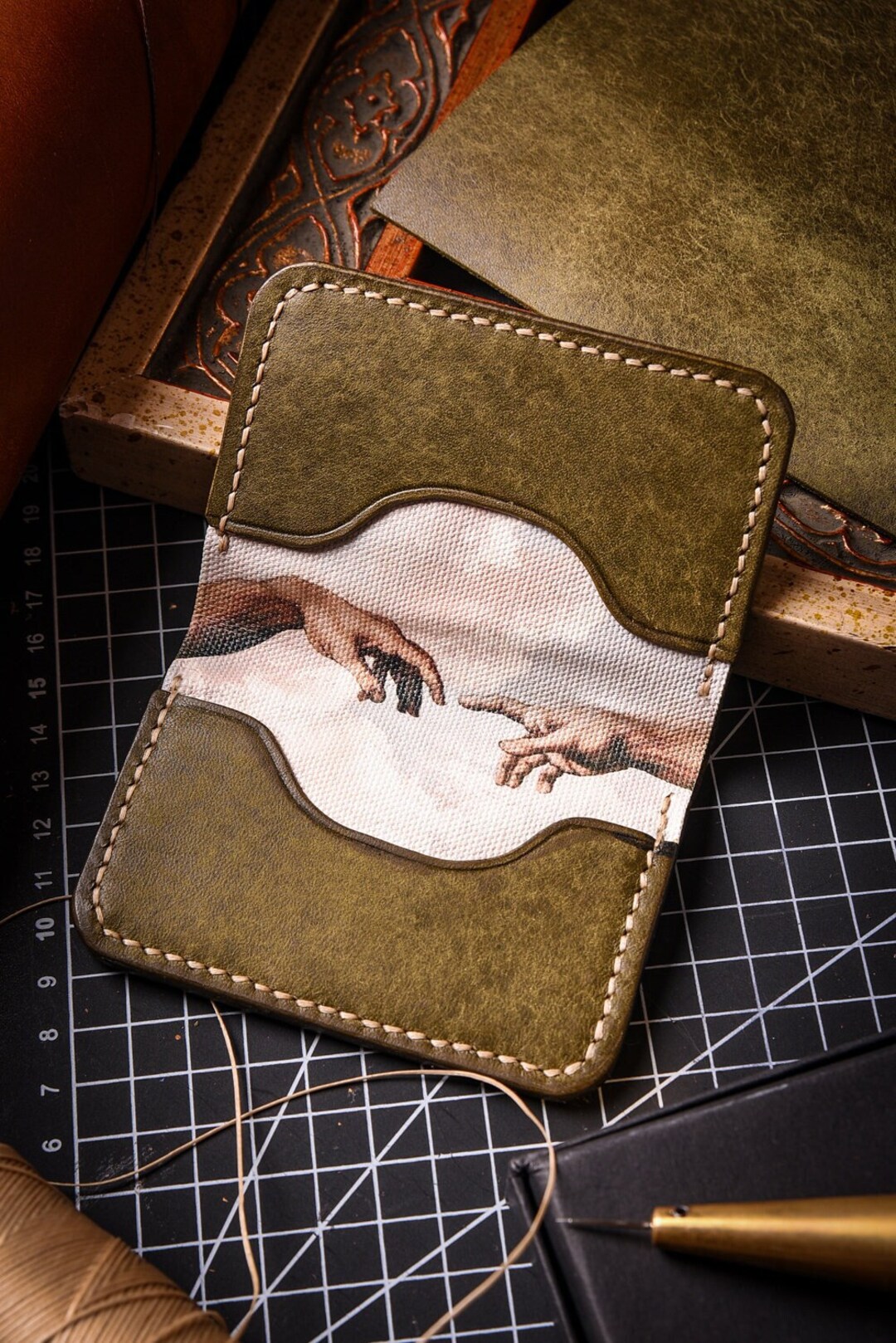 Handmade ''special Art Series'' Card Holder Wallet, Gift for Him ...