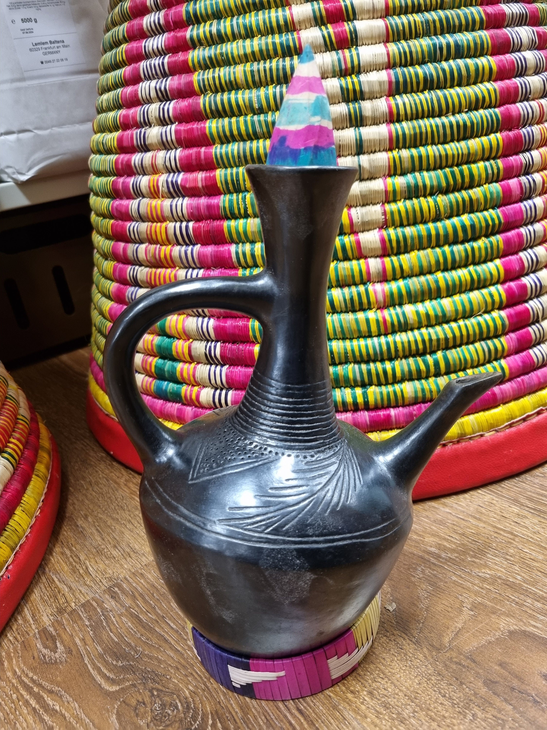 Jebena-ethiopian, Eritrean Traditional Coffee Pot/ ጀበና ከነ ማስቀመጫዉ - Etsy