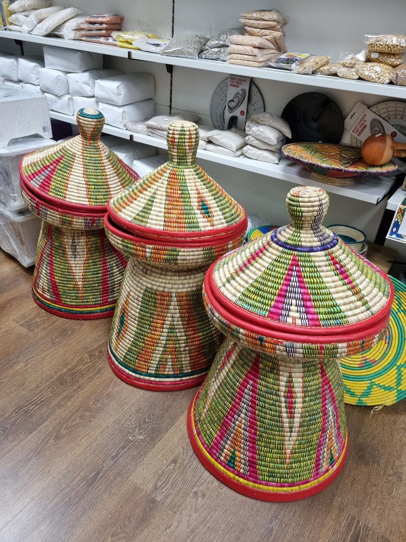 Ethiopian, Eritrean Handmade Bread or Injera Basket,የዳቦ እና እንጀራ መሶብ ...