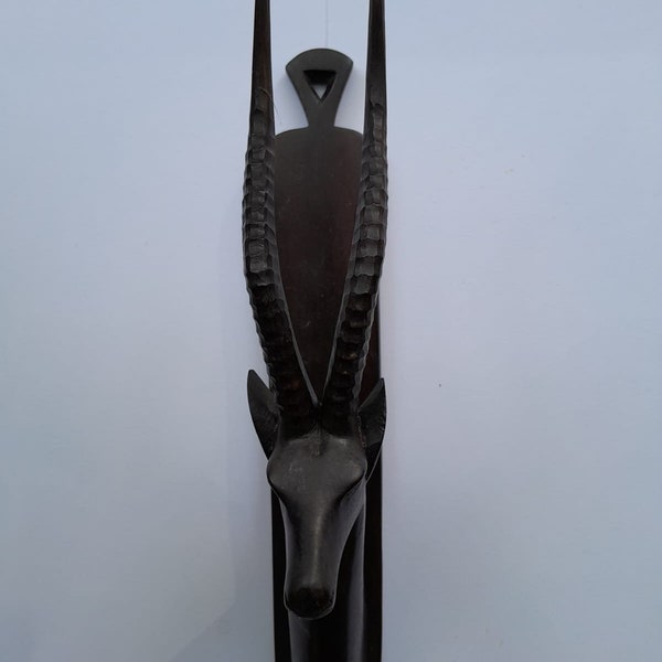 African Antelope Sculpture - Etsy