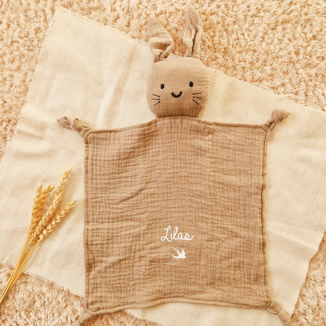 Doudou personnalisé en gaze de coton - Etsy France