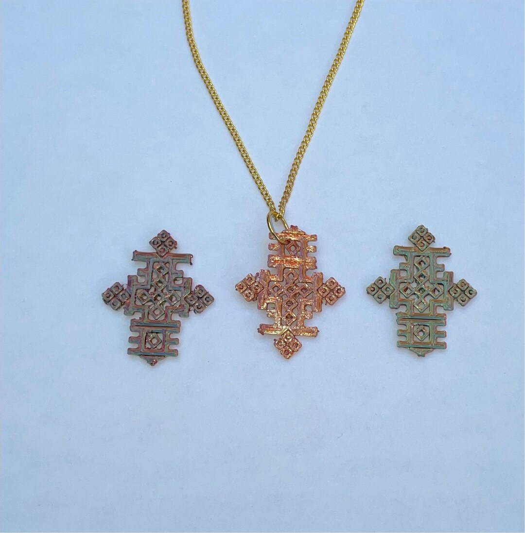 Ethiopian Cross 3D Printed Necklace - Etsy