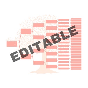 Editable PDF Generation Familytree Custom Family History Tree Template ...