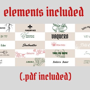 Tattoo Fonts / Canva Template / Tattoo Font / Tattoos Typefaces File ...