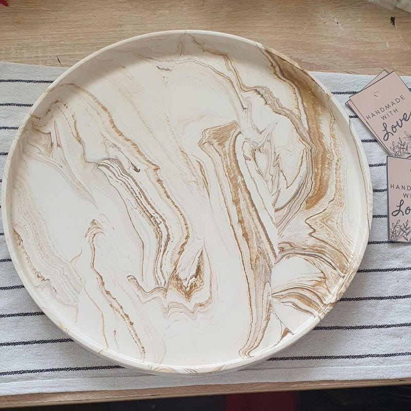 Large Tray for Ottoman Circular - Etsy UK