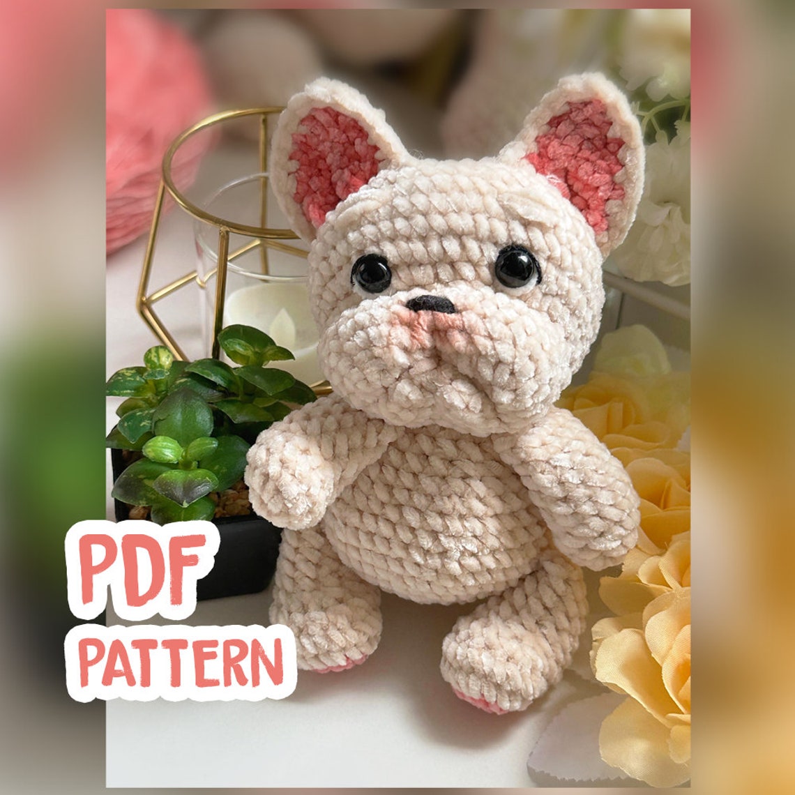 French Bulldog Crochet Frenchie Pattern | Accessories | Amigurumi ...