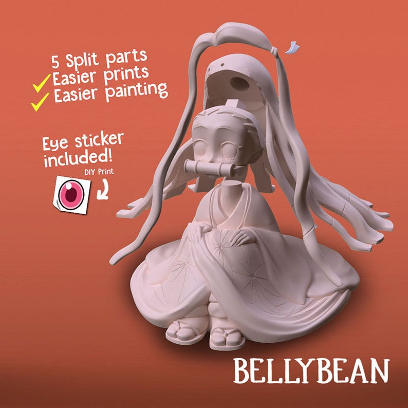 Nezuko Kamado Baby Version | Demon Slayer Fan Art | Figures | DIGITAL ...