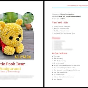 Little Pooh Bear Plushie - Crochet Pattern | Accessories | Amigurumi ...