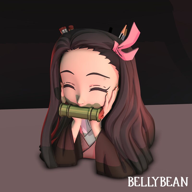 Nezuko Planter Pot Pen Holder Demon Slayer Fan Art Gift DIGITAL Files ...