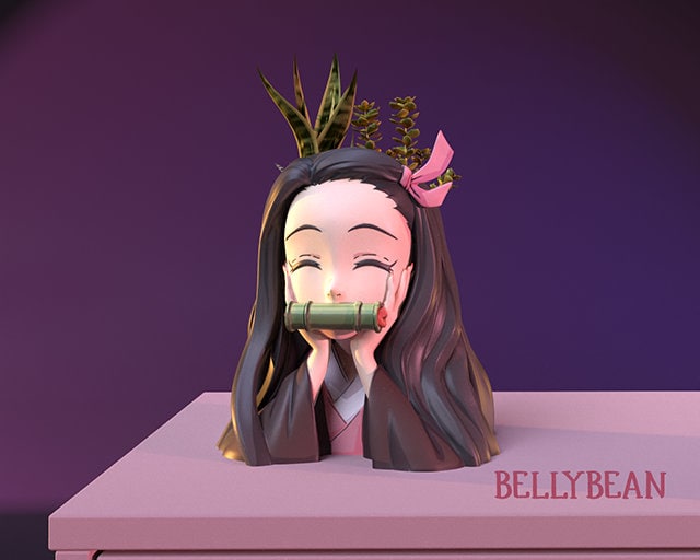 Nezuko Planter Pot | Pen Holder | Demon Slayer Fan Art | Gift | DIGITAL ...