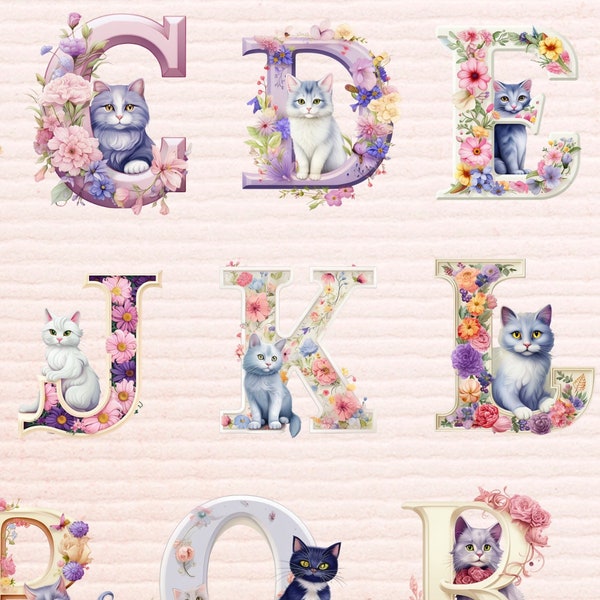 Cat Letters - Etsy