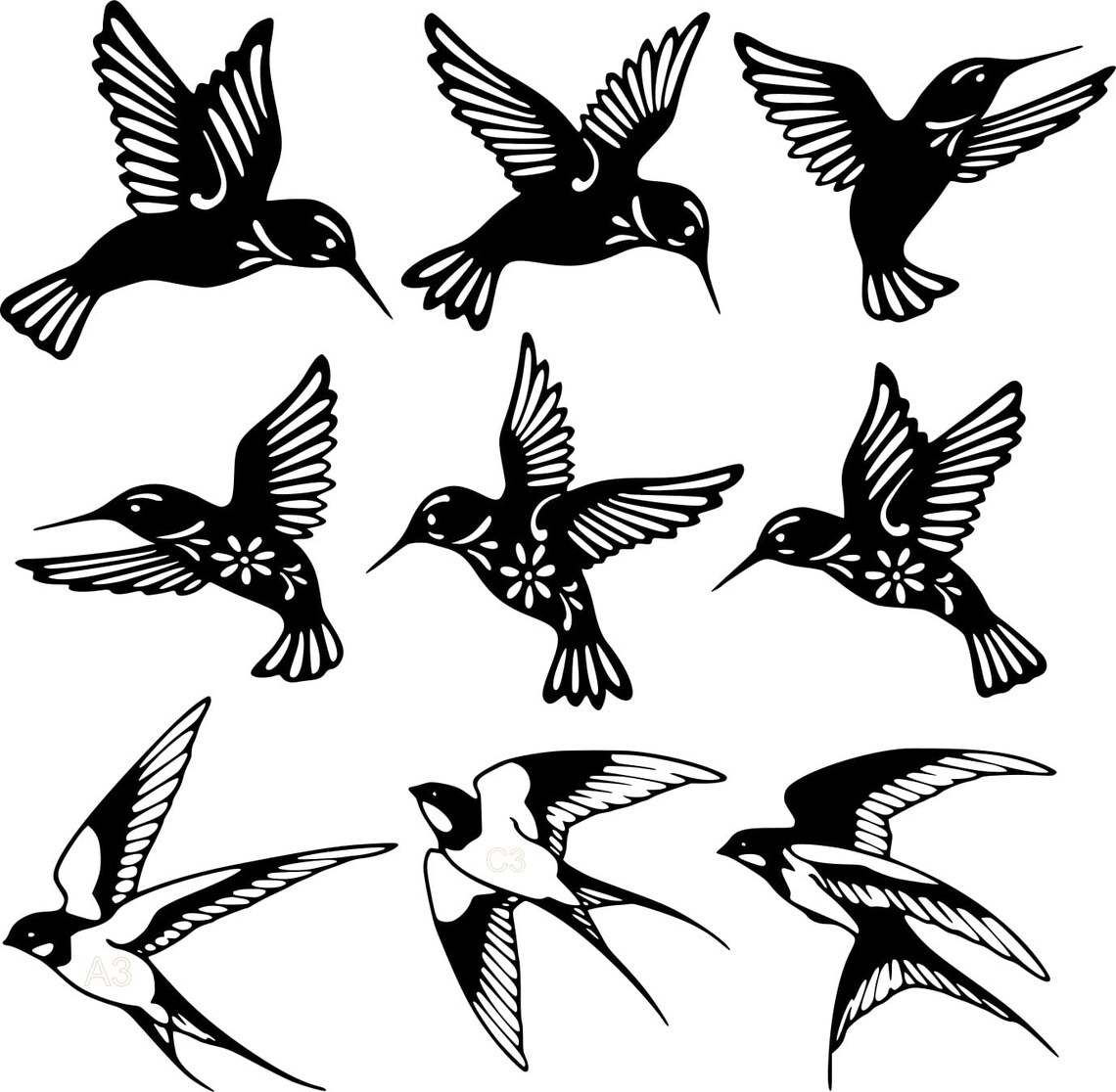 Single Birds Laser Cut Wall Decor - Etsy