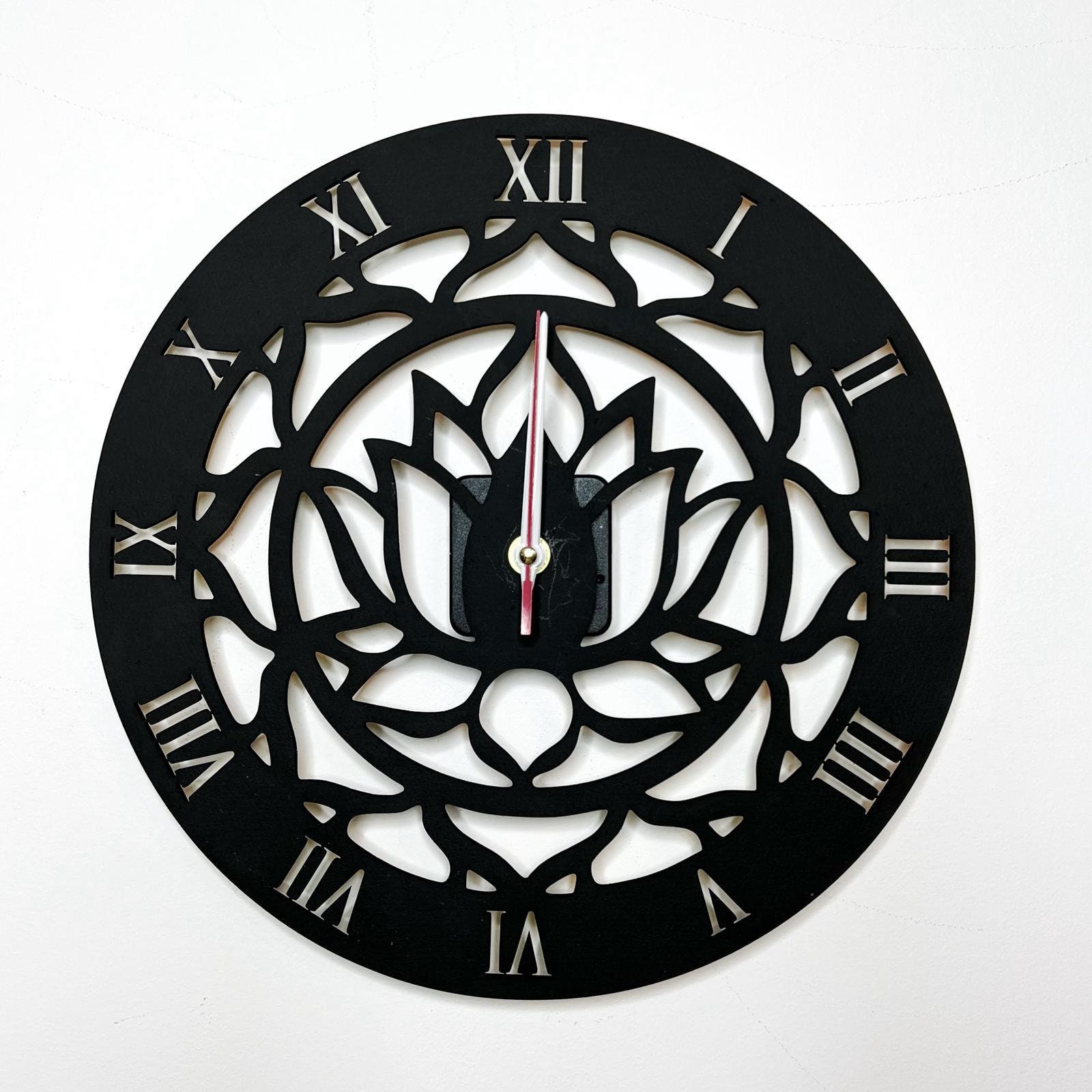 Lotus Flower Clock- Laser Cut Digital Download File - Etsy