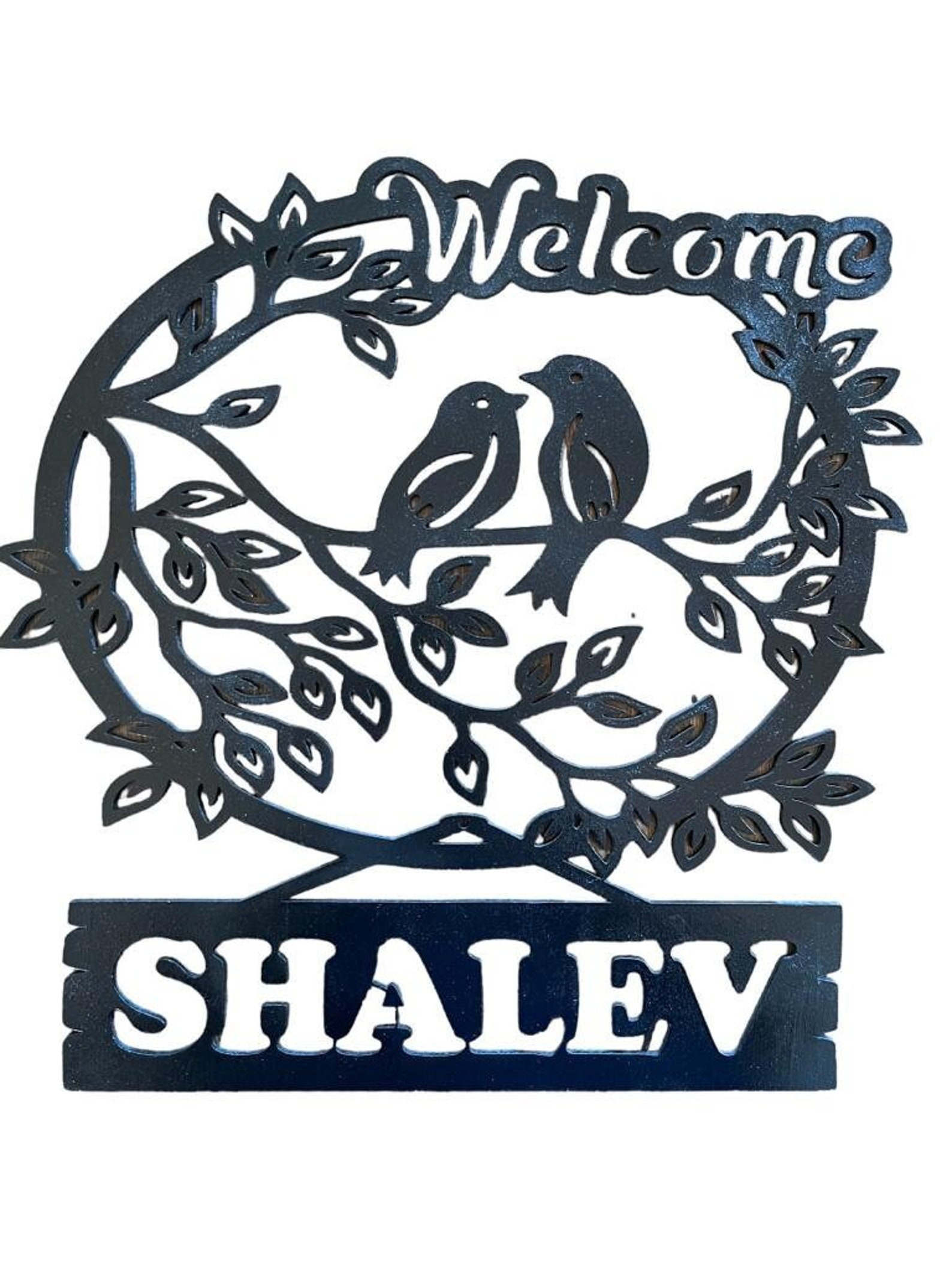 Welcome Birds Sign With Name- Laser Cut 30X30 Cm - Etsy