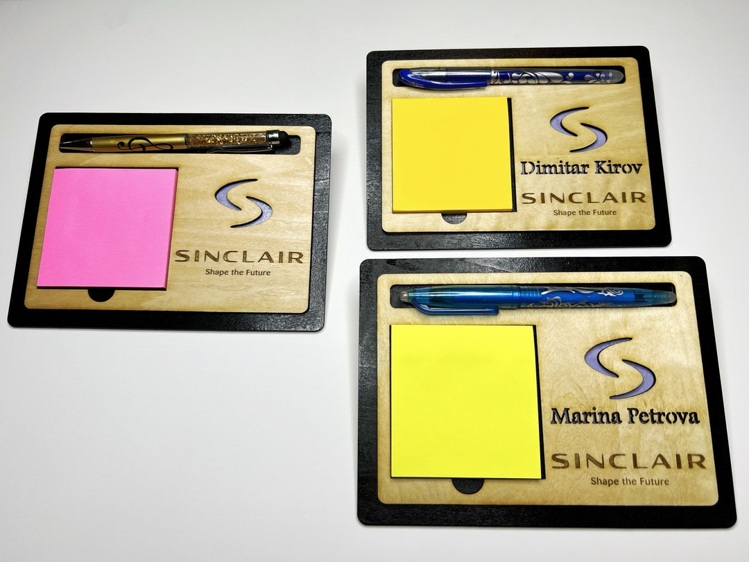 Pen and Sticky Note Holder- Laser Cut Digital Download File. - Etsy
