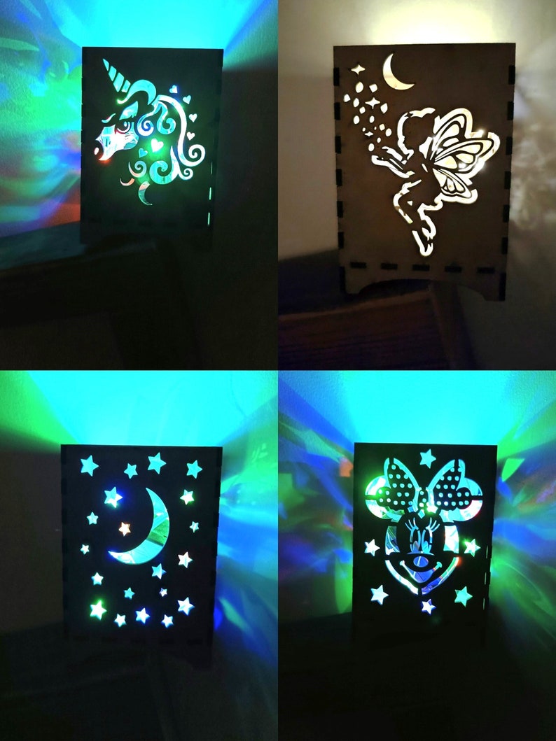 DIY Lighted Box 85x85x120 for Kids, Night Lamp- 4 Different Models ...