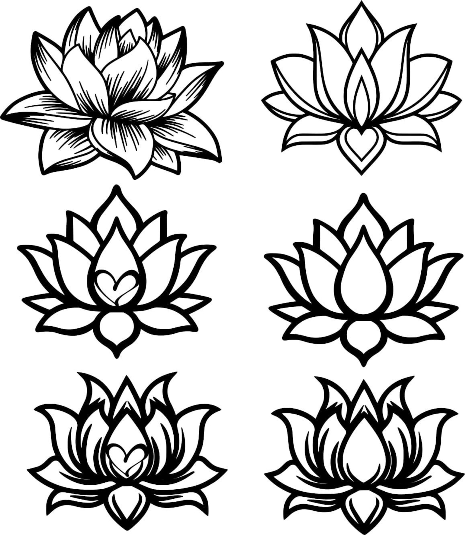 Lotus Flower- Laser Cut, Wall Decor, Digital Download File - Etsy