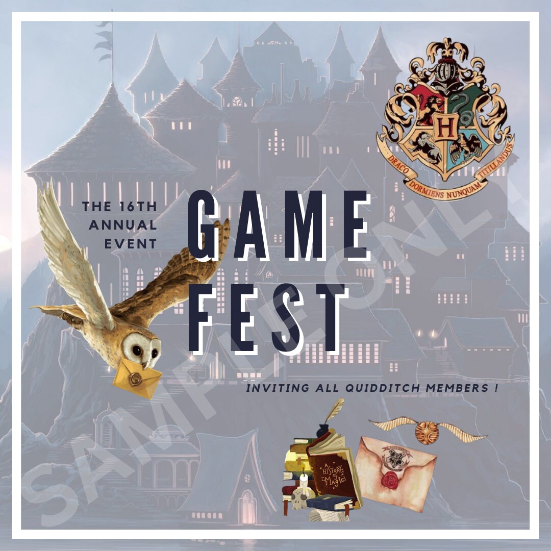 Hogwarts Theme for Event Poster Canva Template Editable Potterhead ...