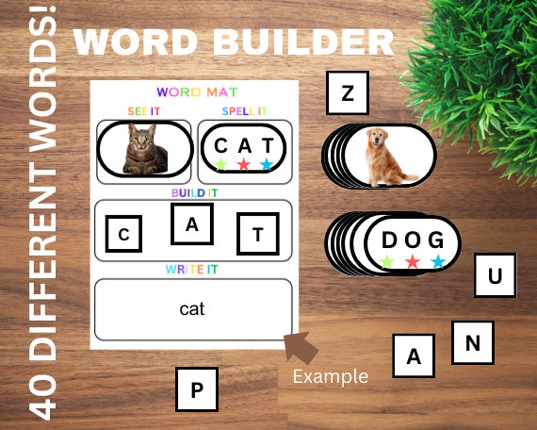 CVC Words Builder, CVC Worksheet, Learn to Read, Spelling & Writing ...