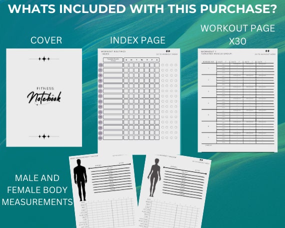 Remarkable 2 Template | Fitness Notebook | Workout Planner | Exercise ...