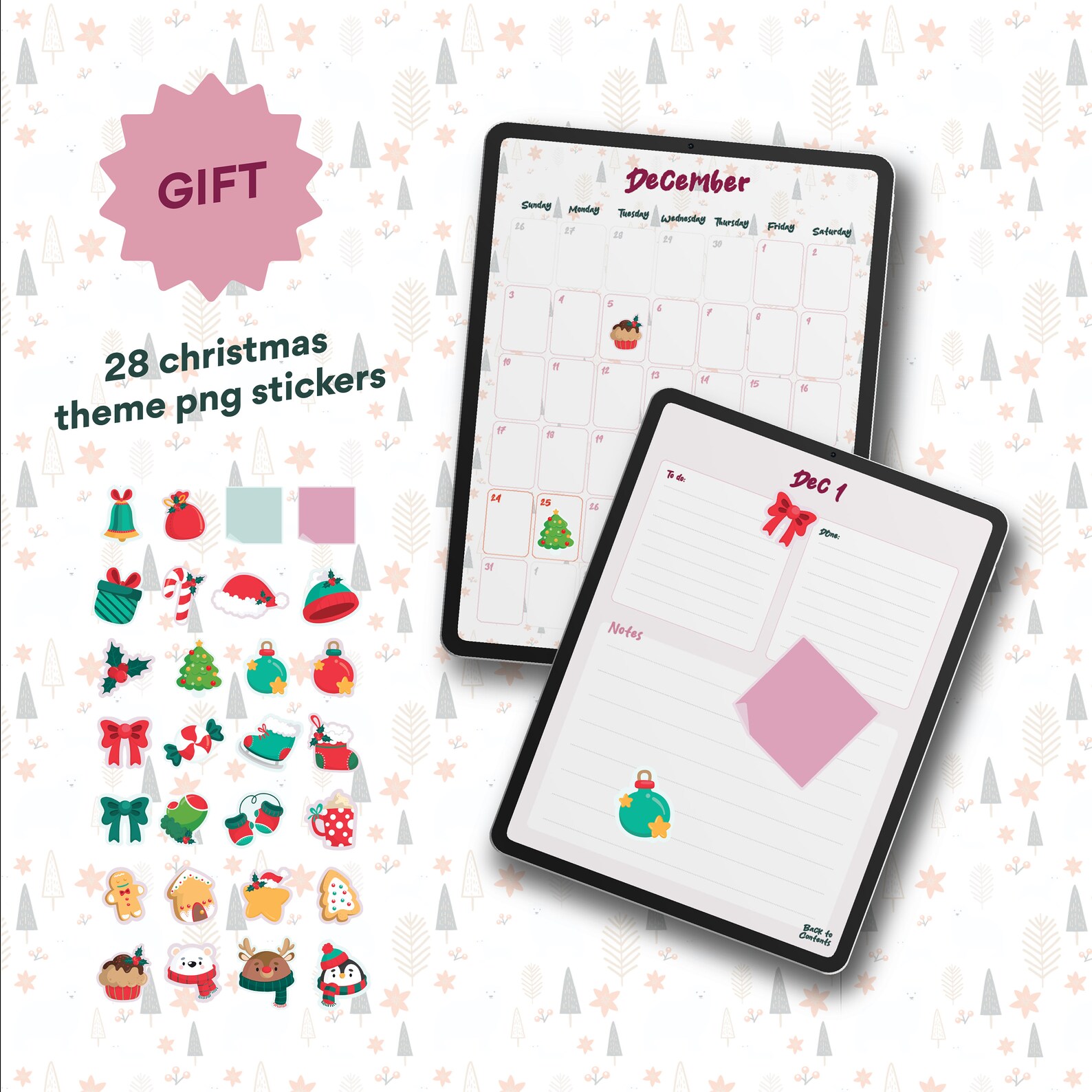 Simple Christmas Goodnotes to Do List, Christmas Gift List, Christmas ...