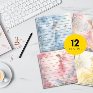 Editable Fairy Printable Memo Pad, Stationery Template, Cute Notepad ...
