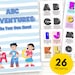 Alphabet Printable Creative Writing Prompts List and Cards: ABC ...