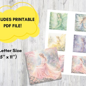 Editable Fairy Printable Memo Pad, Stationery Template, Cute Notepad ...