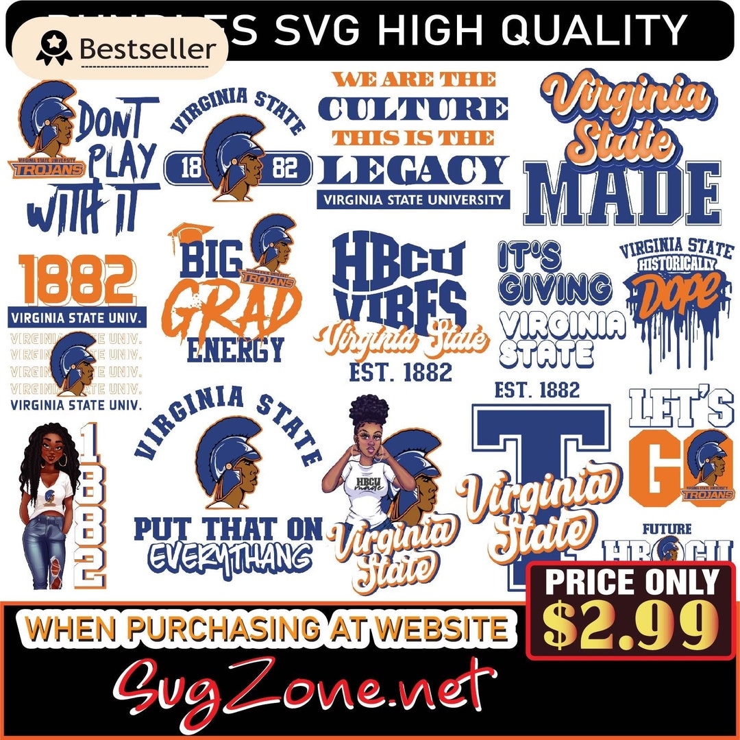 Virginia State University Svg New 2023 Hbcu Collection - Etsy