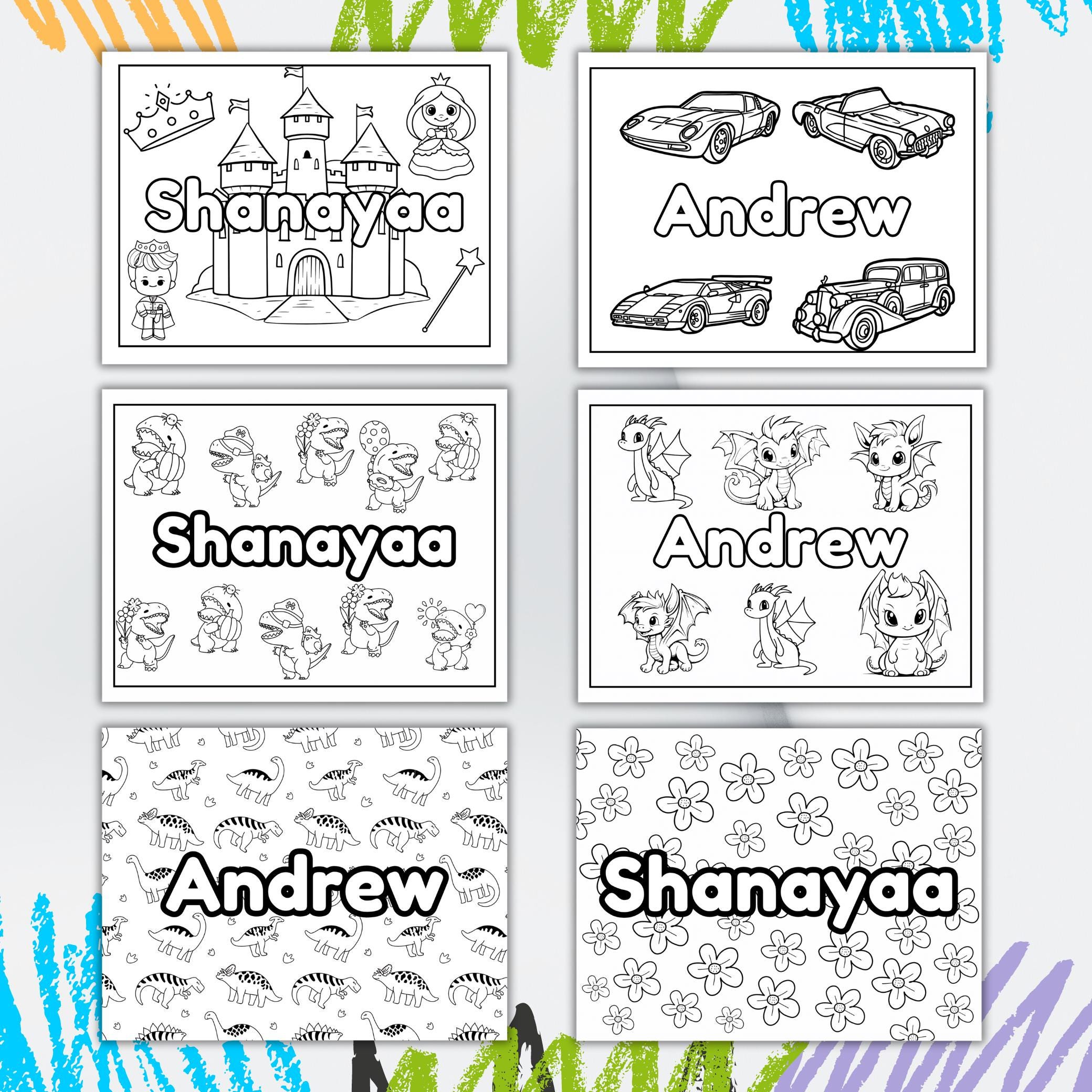 Customizable Coloring Name Pages Editable Personalized Coloring Page ...