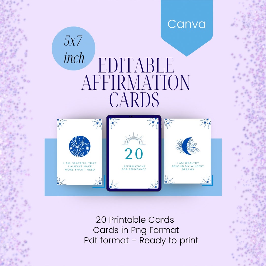 20 Printable Affirmation Cards Digital Download Mindfulness - Etsy