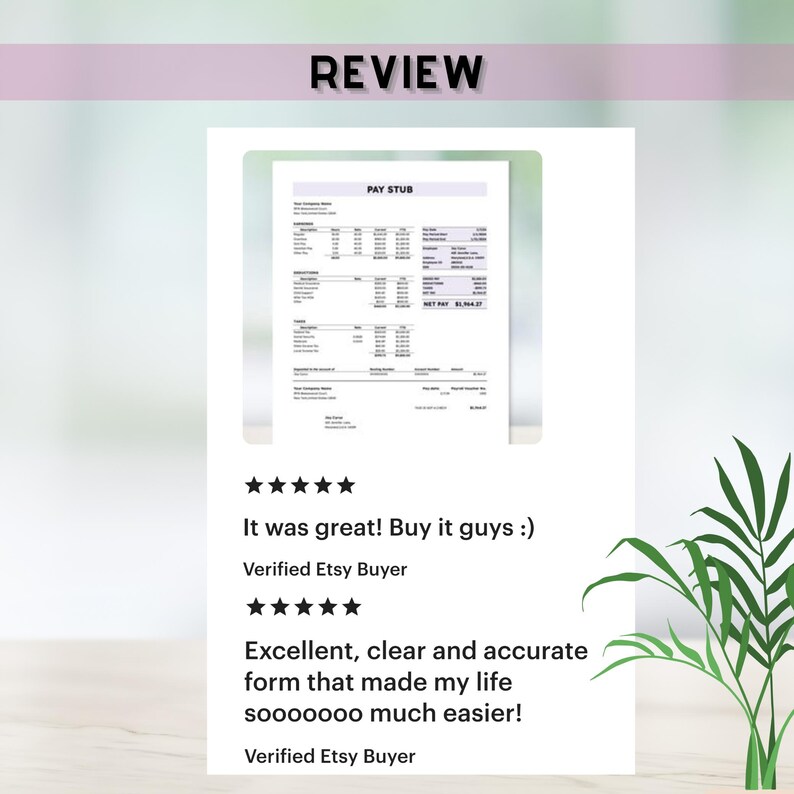 Easy to Use Paystub Template for Small Business, Pay Stub After Tax ...