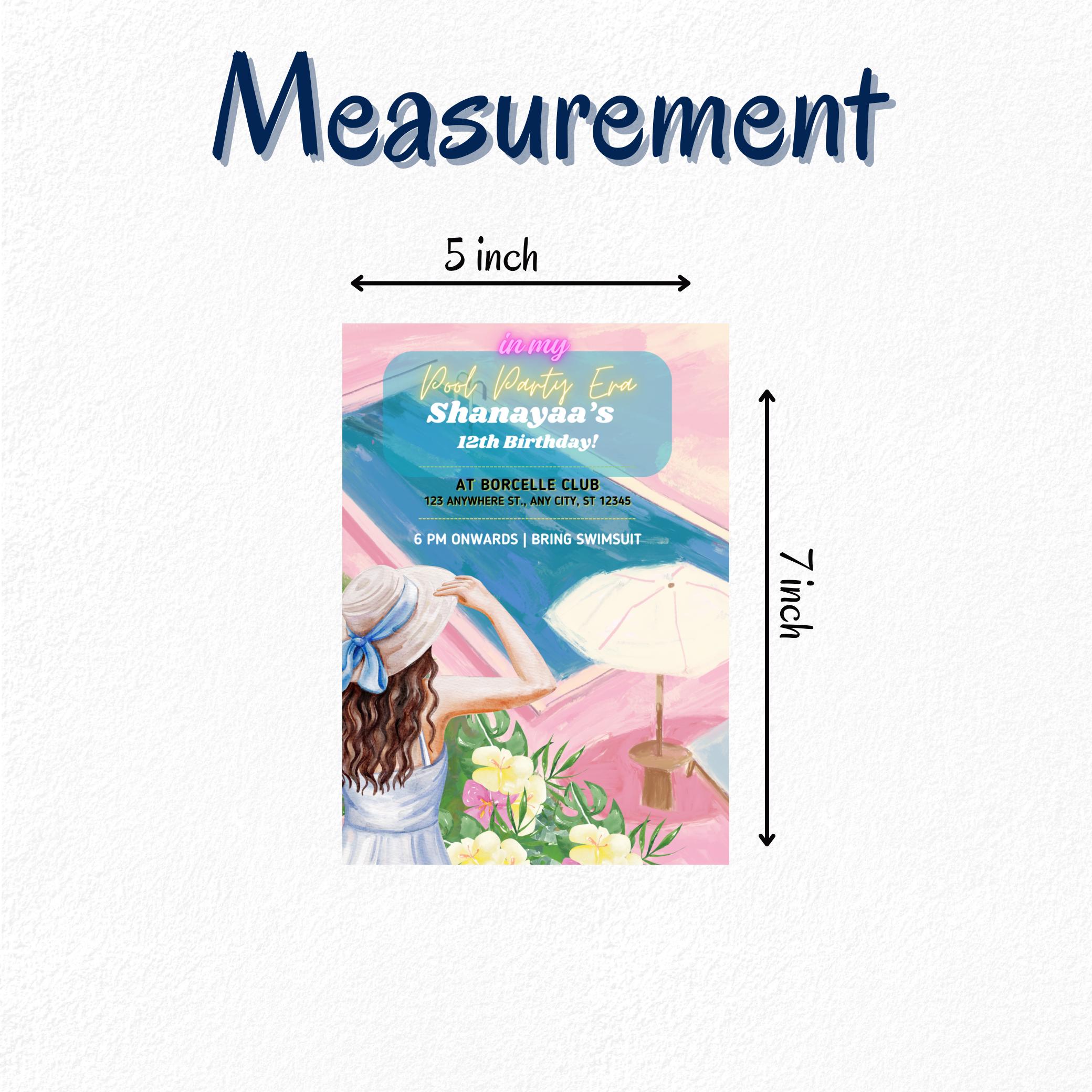 Editable Pool Party Invite, in My Pool Party Era,eras Party Decorations ...