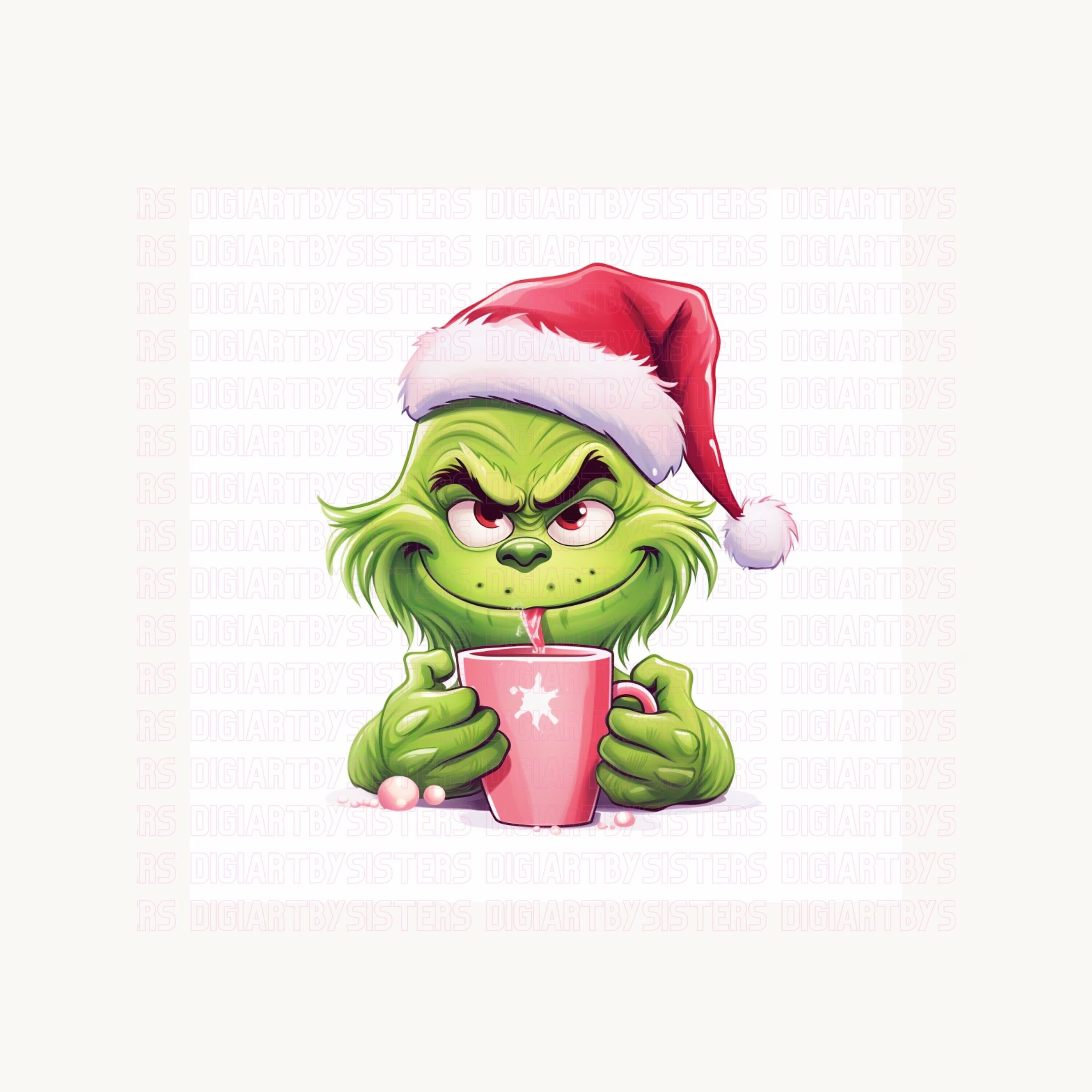 Giggling Grinch Hot Chocolate Mug Clipart - Digital Download ...