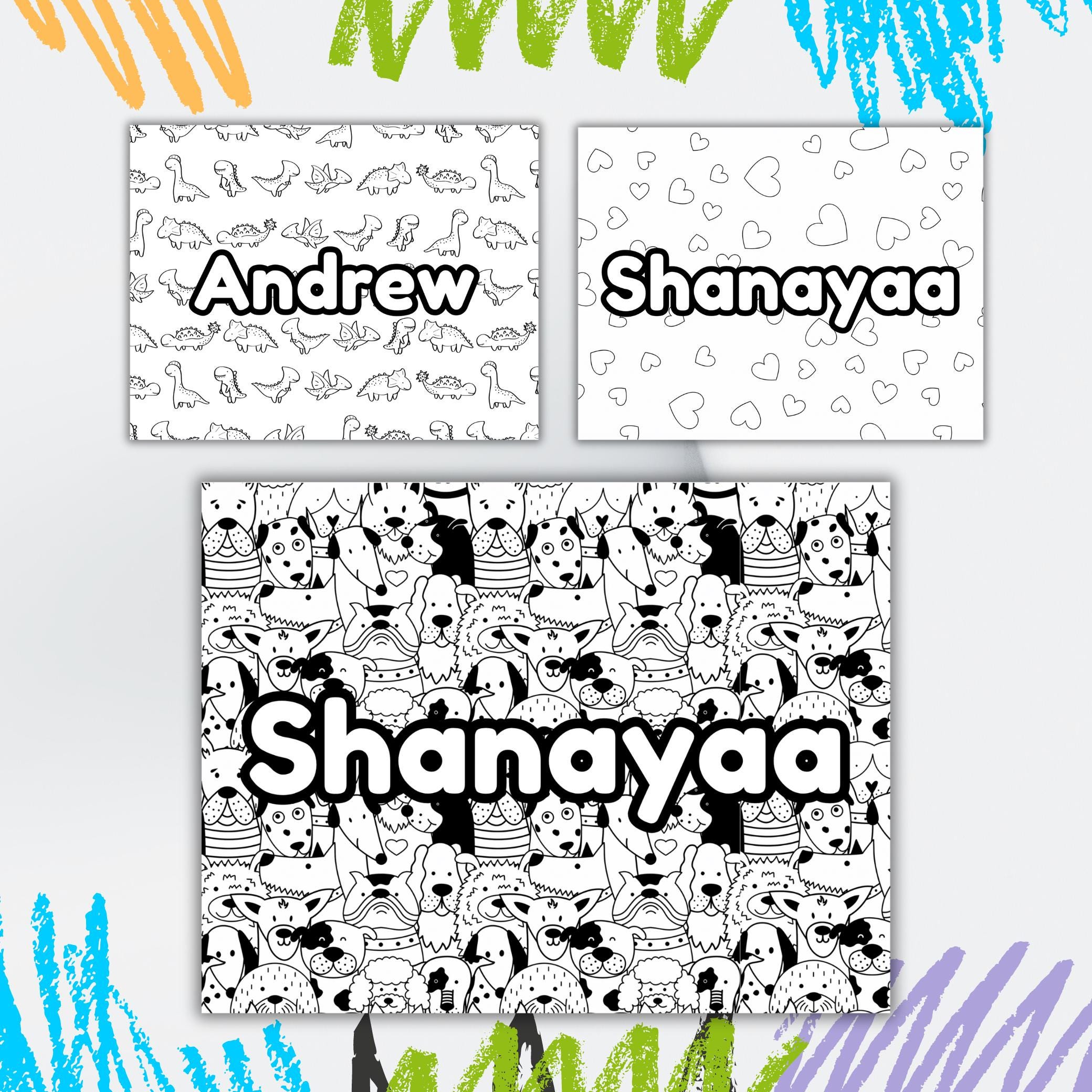 Customizable Coloring Name Pages Editable Personalized Coloring Page ...