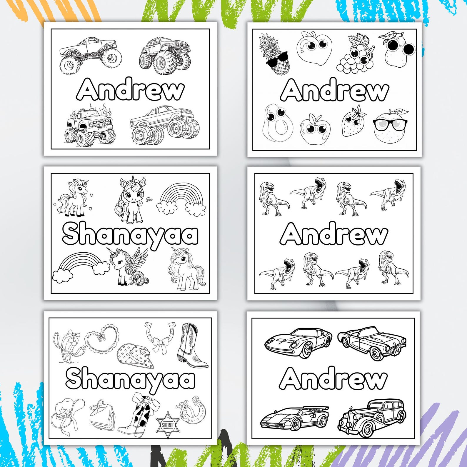 Customizable Coloring Name Pages | Editable Personalized Coloring Page ...