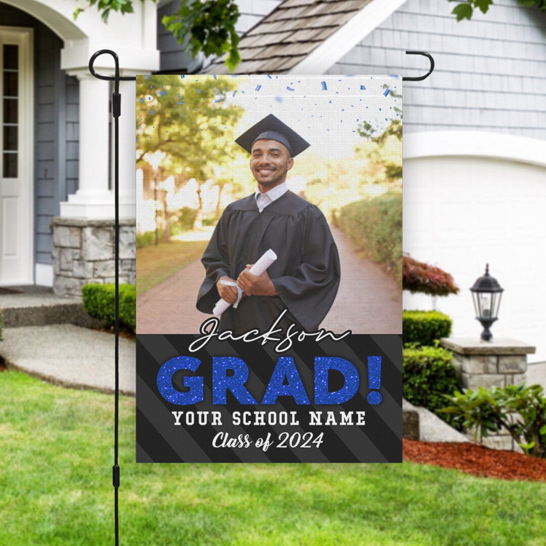 Personalized Graduation Flag, Graduation Garden Flag, Graduate Yard ...