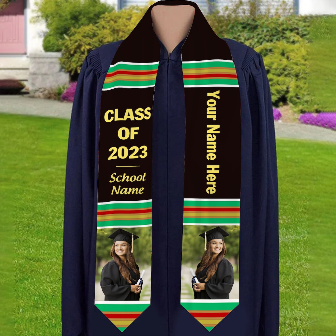 Personalized Graduation Stole Class of 2024, Custom Graduation Sash ...