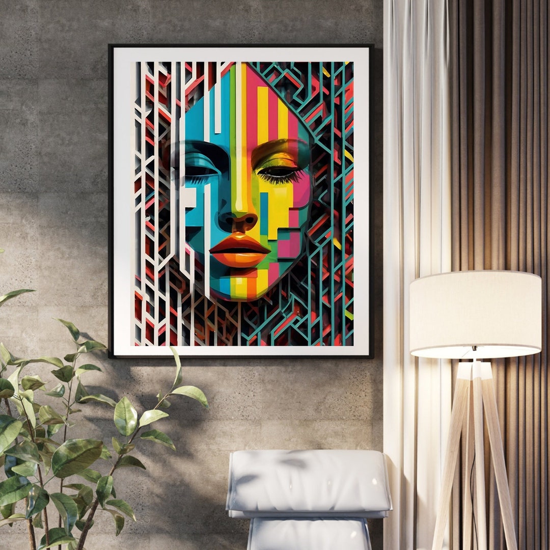 A Mesmerizing Abstract Woman in Color. Using Imagination to Decorate ...