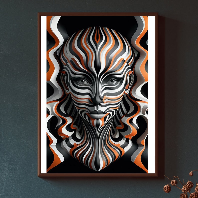 An Optical Illusion of a Woman's Face. Using Imagination to Decorate ...