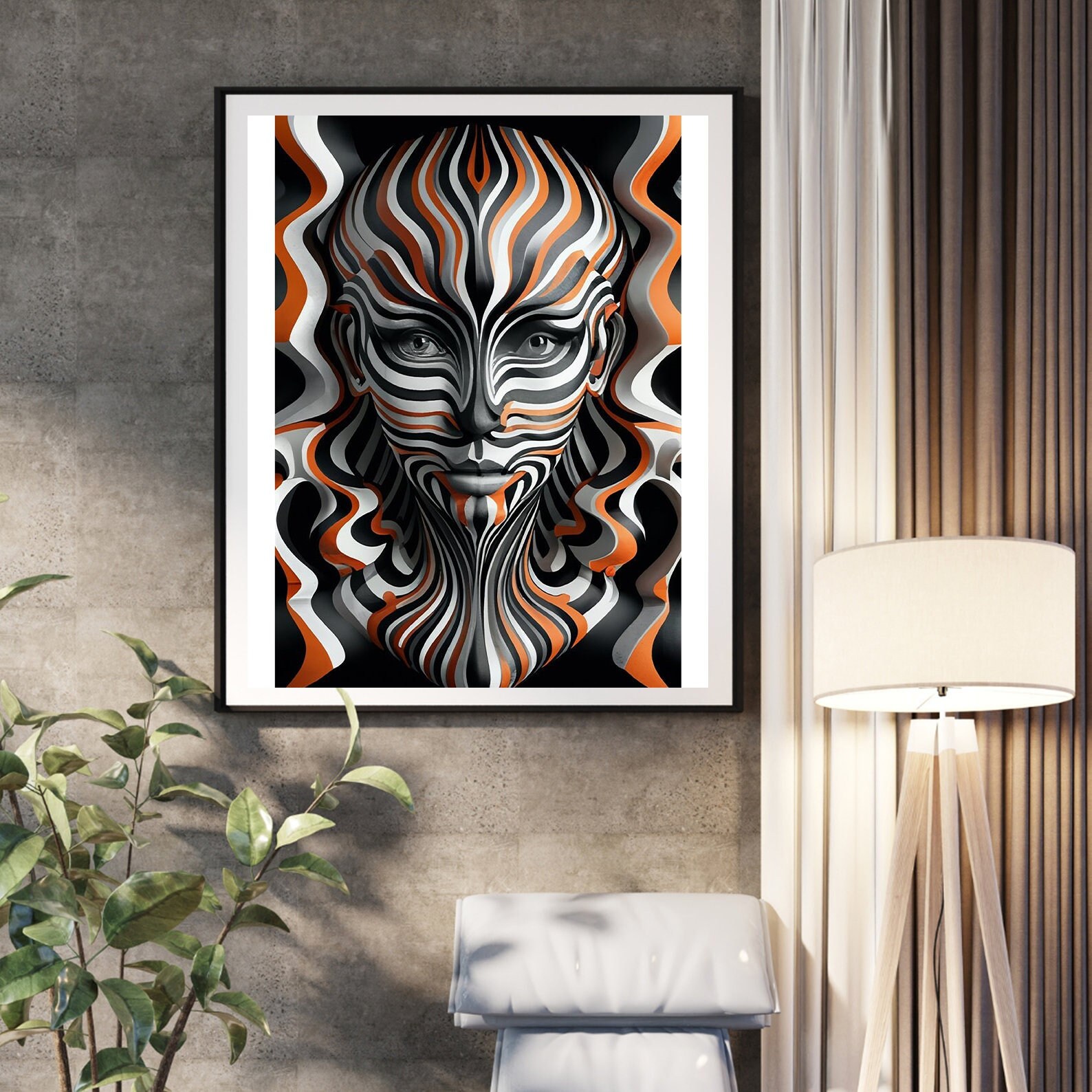 An Optical Illusion of a Woman's Face. Using Imagination to Decorate ...