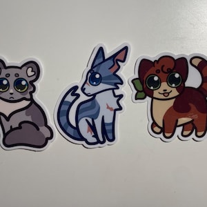 Warrior Cats Vinyl Sticker Set 2 Inches Firestar Ravenpaw Greystripe ...