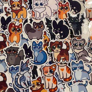 Warrior Cats Vinyl Sticker Set 2 Inches Firestar Ravenpaw Greystripe ...
