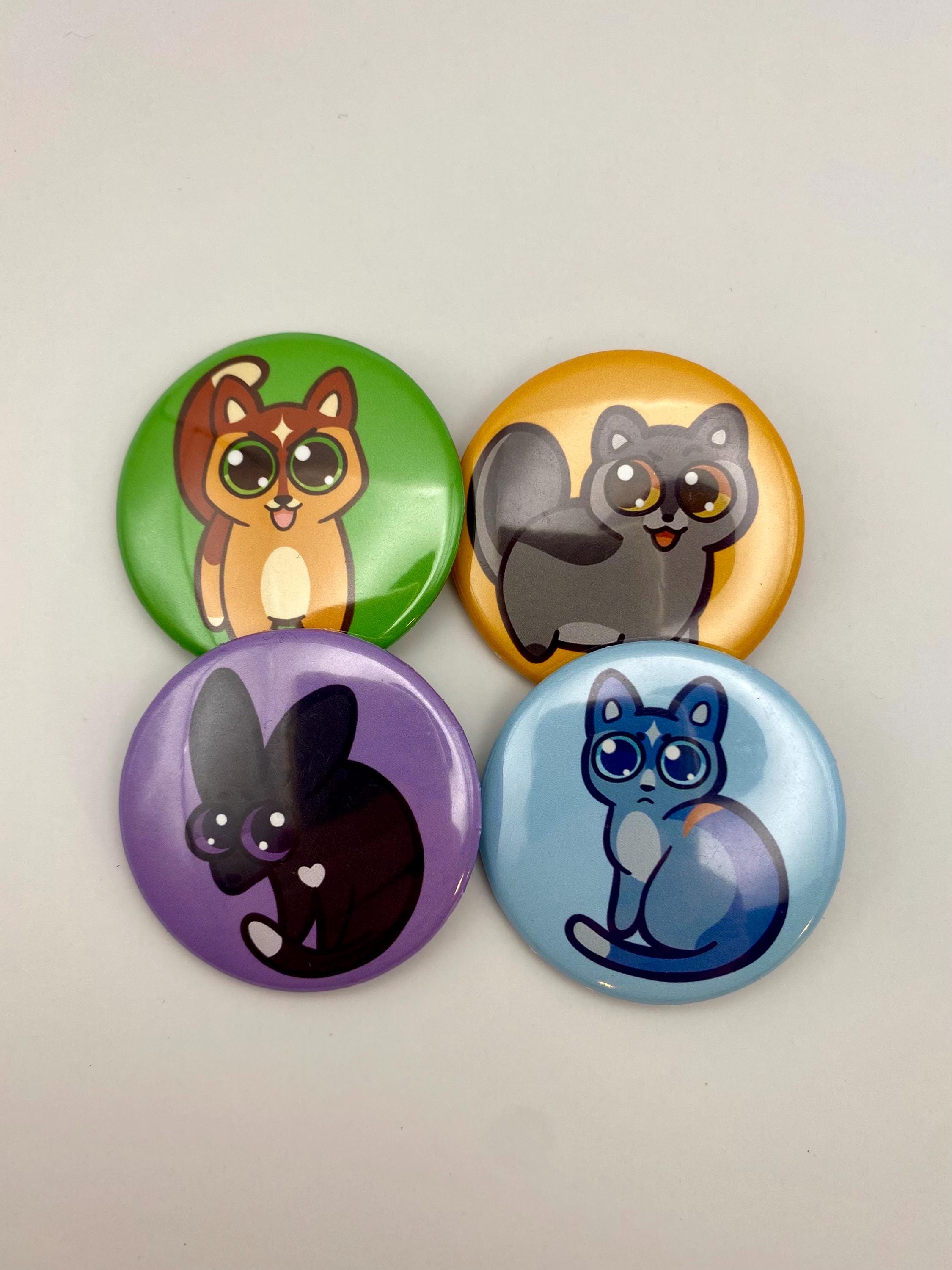 Warrior Cats Pinback Button Set, Fan Art Badges (1.5 Inch) - Etsy