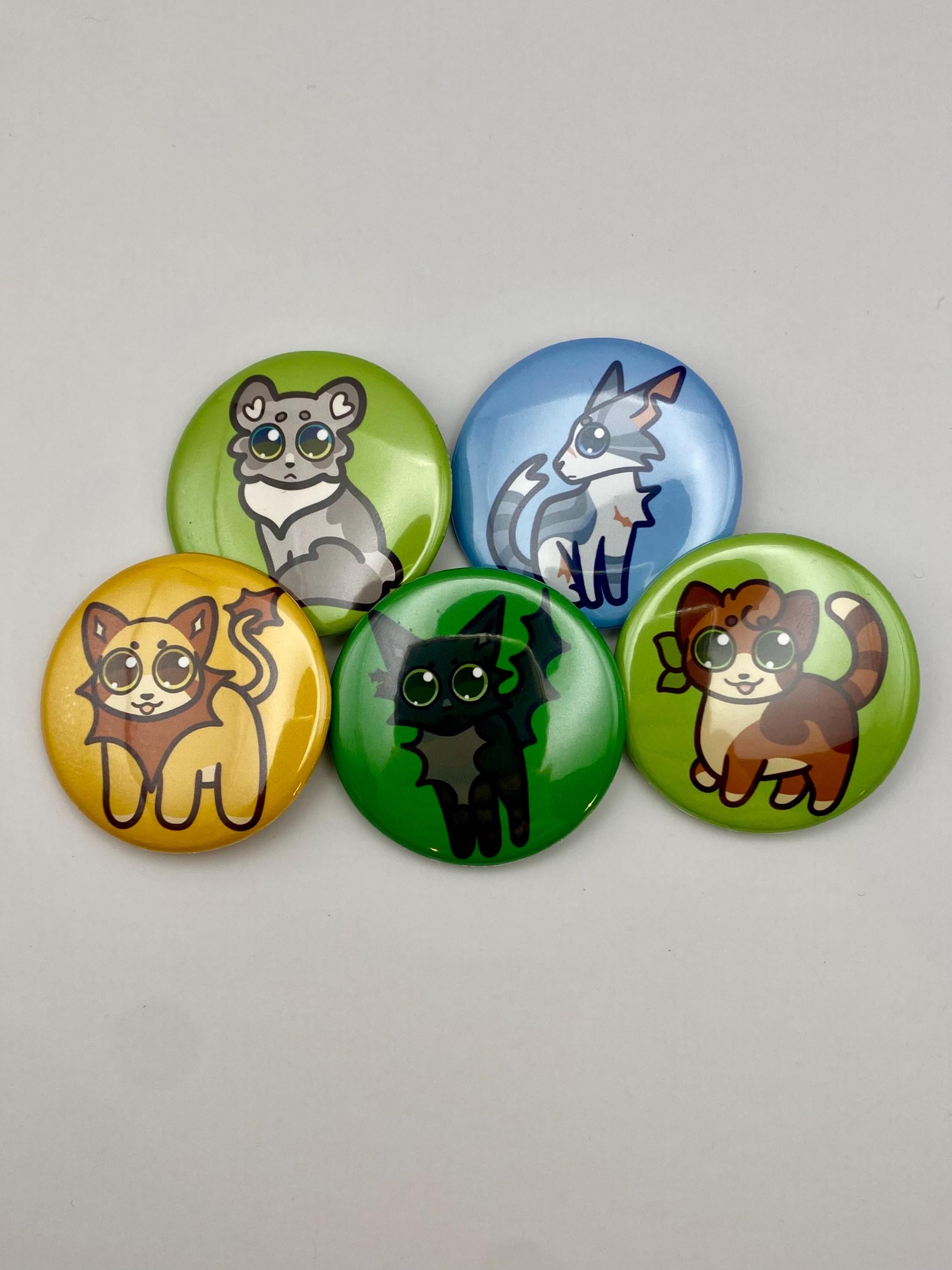 Warrior Cats Pinback Button Set, Fan Art Badges (1.5 Inch) - Etsy